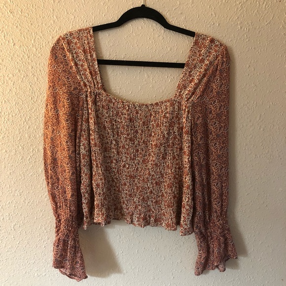 Sim & Sam | Tops | Sim Sam Floral Socked Blouse Large | Poshmark